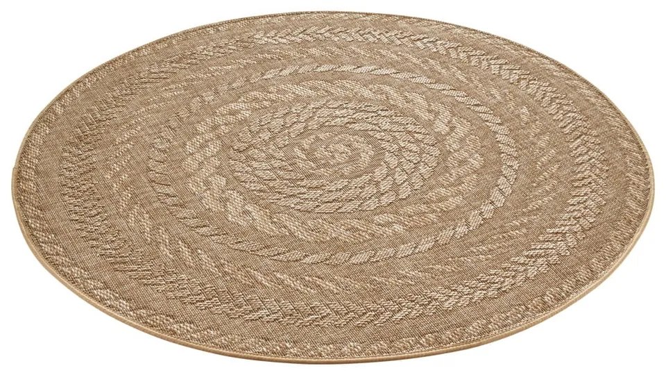 Béžový kulatý vnitřní a venkovní koberec ø 200 cm Almendro – Hanse Home