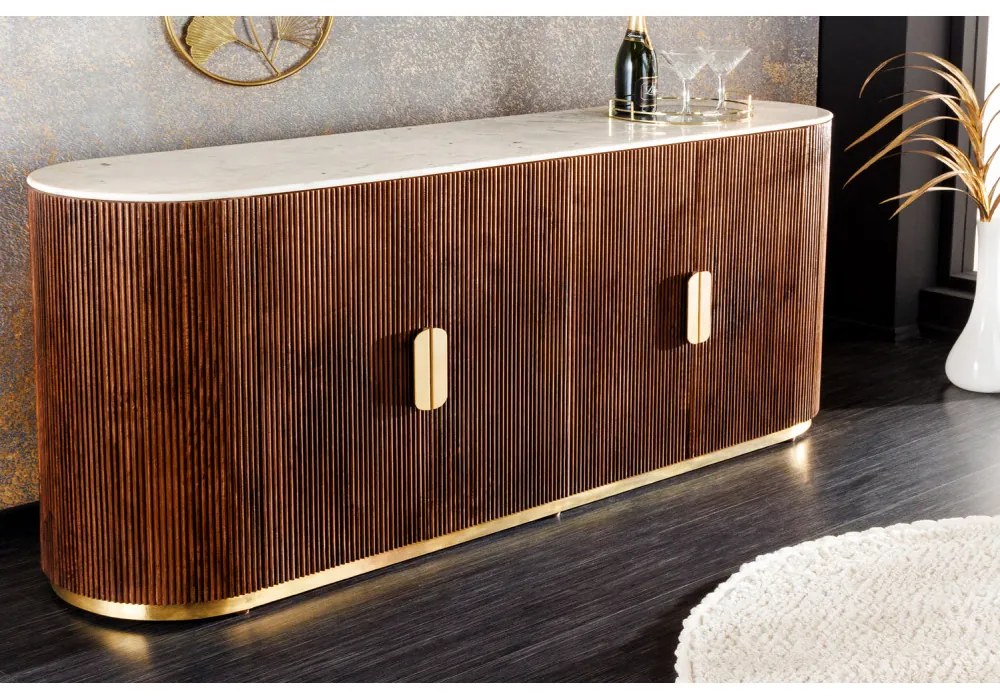 Massive home | Komoda Gatsby 180cm mramor/masiv mango