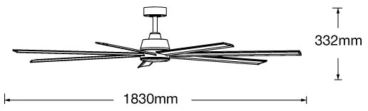 Lucci air 21610849 - Stropní ventilátor ATLANTA 1xGX53/12W/230V bílá + DO