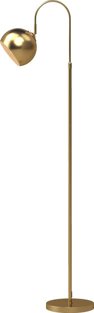 HOMCOM Stojací lampa E27, nastavitelná 145–165 cm, zlatá