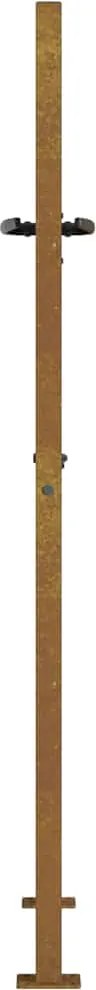 Zahradní branka 100 x 125 cm corten ocel bambusový design 153186