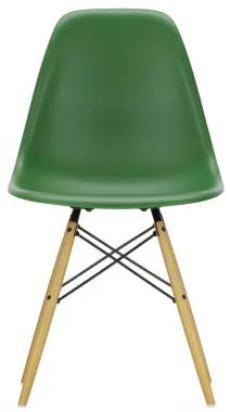 Eames Plastic Chair DSW javor zelená černé na tvrdou podlahu Vitra