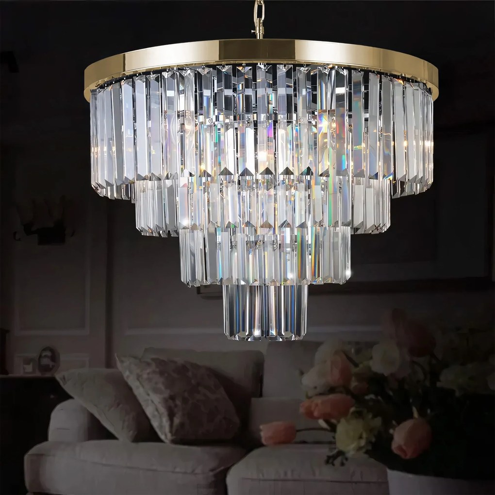 Toolight Závěsné osvětlení Crystal Modern D15 APP1533-6CP4 zlaté