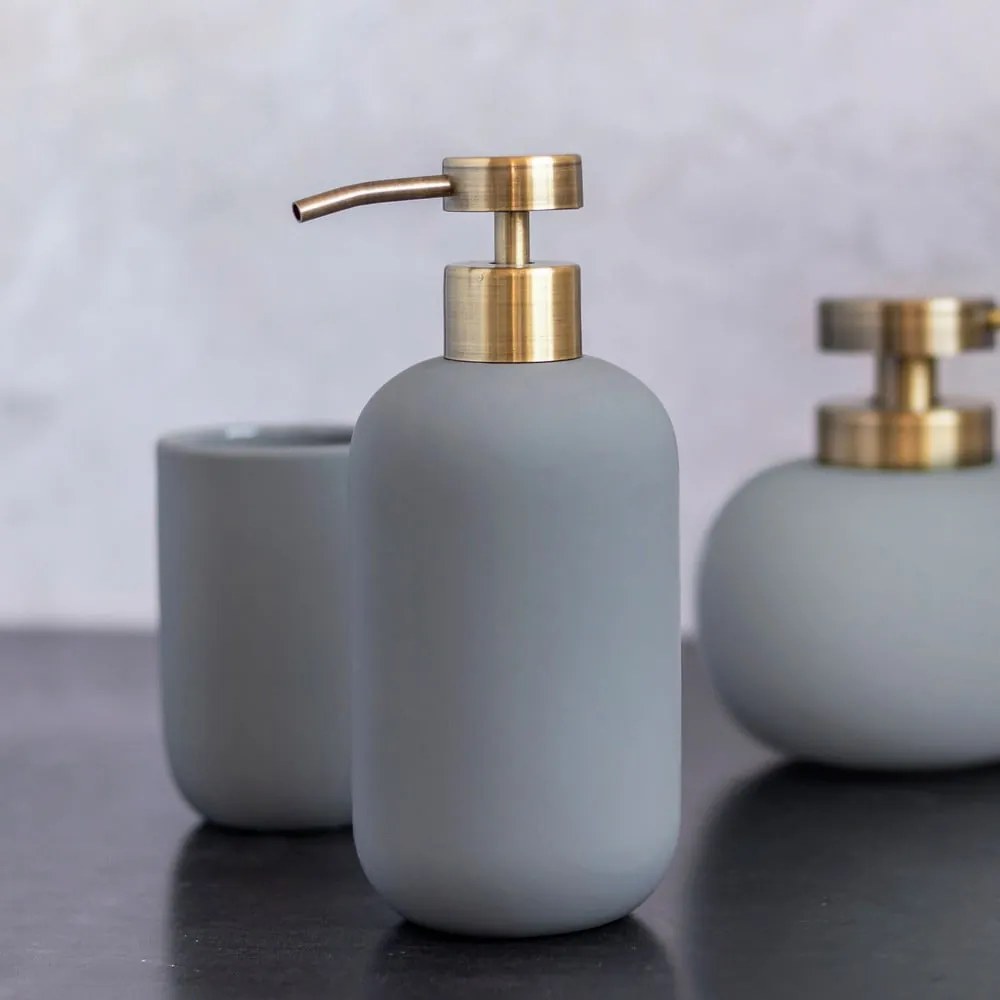 Zelený keramický dávkovač mýdla 200 ml Lotus – Mette Ditmer Denmark