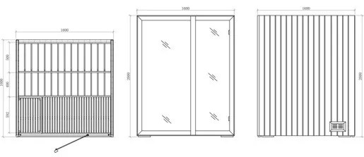 Sentiotec finská sauna ONNI 1600x1600x2000 mm