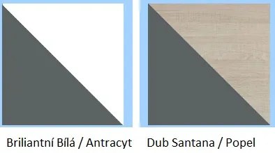 Dolmar Skříň Gumi G1 Barva: Briliantní Bílá/Antracyt