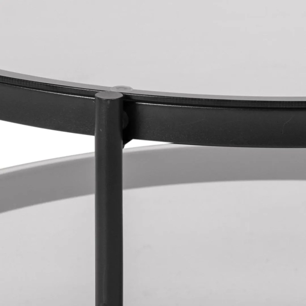 ACTONA Konferenční stolek BAYONNE černý ⌀79 cm