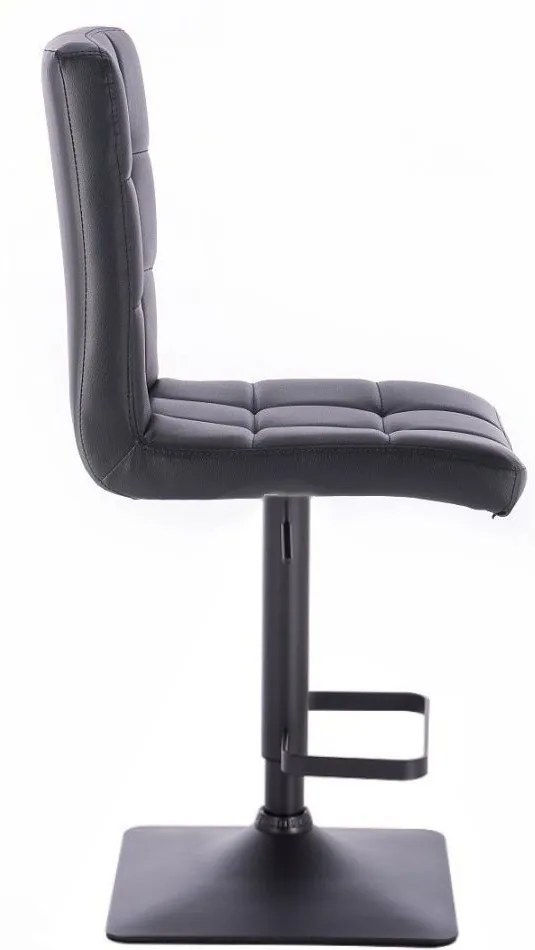 LuxuryForm Barová židle TOLEDO na černé podstavě - černá