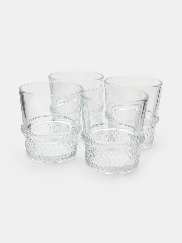 Sinsay - Sada sklenic s rýhováním 4 pack - clear