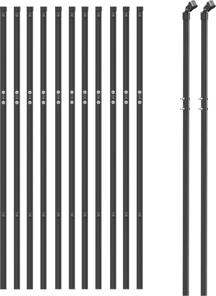 Drátěný plot antracitový 0,8 x 25 m pozinkovaná ocel 154200