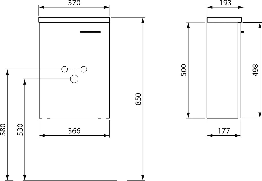 Aqualine Aqualine, ZOJA umyvadlová skříňka 37x50x18cm, dub platin, 51037DP