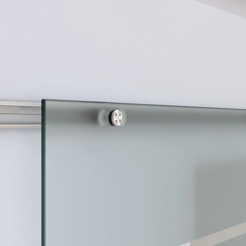 HOMCOM Skleněné posuvné dveře Skleněné dveře Pokojové dveře částečně satinované 775 / 900 / 1025 x 2050 mm