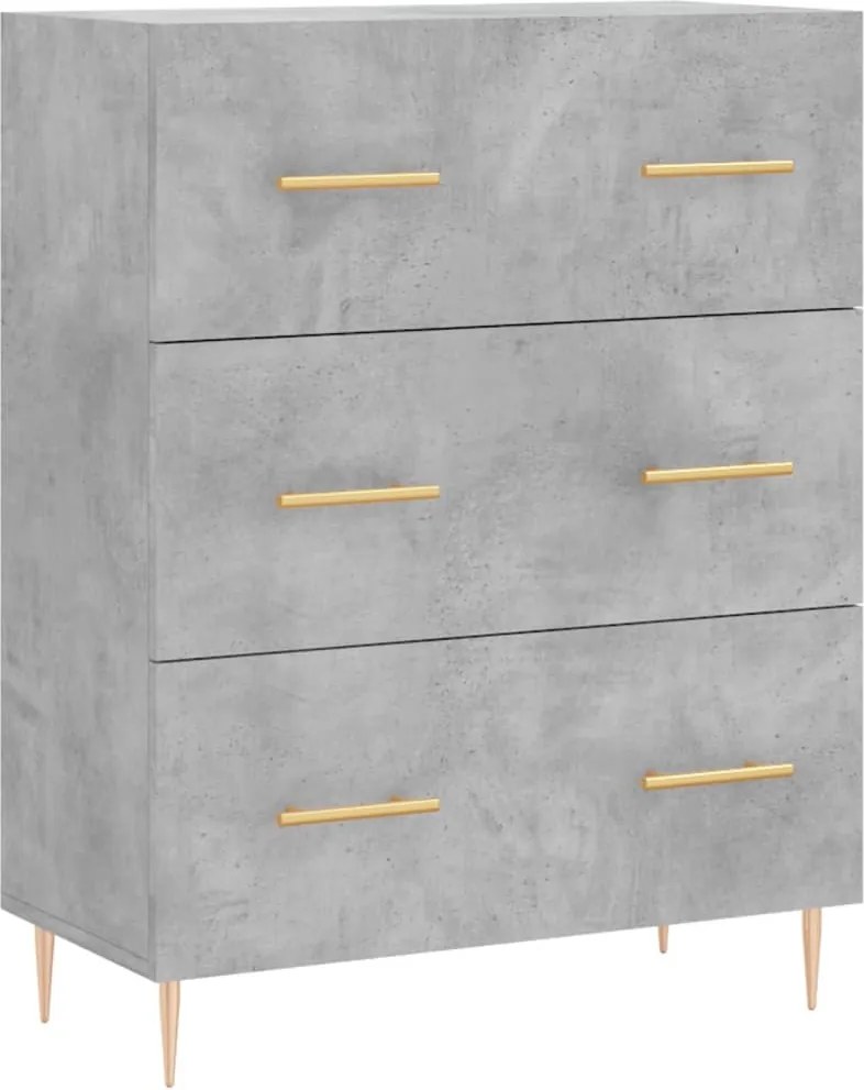 Skříň highboard betonově šedá 69,5x34x180 cm kompozitní dřevo 3195839