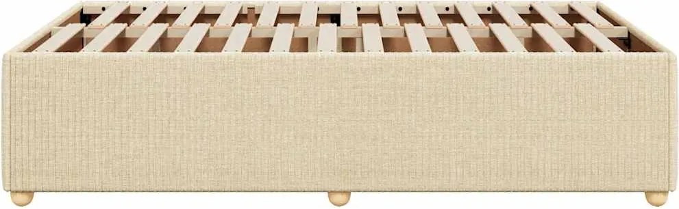 Rám postele bez matrace krémový 120 x 200 cm textil 3284933