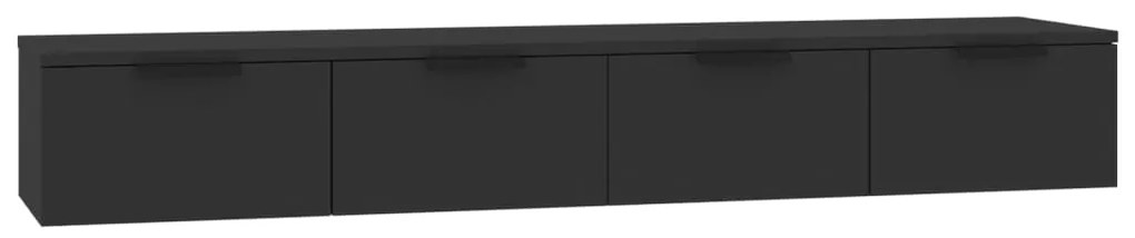 vidaXL Nástěnné skříňky 2 ks černé 68 x 30 x 20 cm kompozitní dřevo
