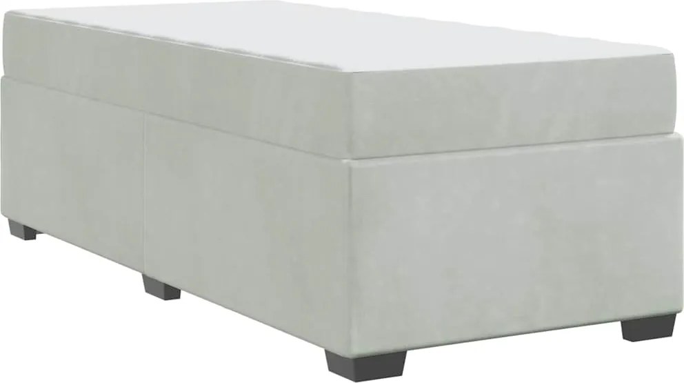 Rám postele s matrací Světle šedá 90 x 200 cm textil 3399266