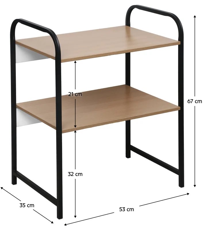 Kondela Regál, černá/hnědá, BAYAN