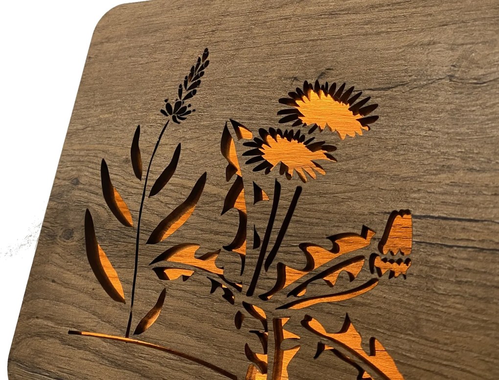 Li-Go "Pampeliška" lampa 19x19cm provedení povrchu: dub světlý