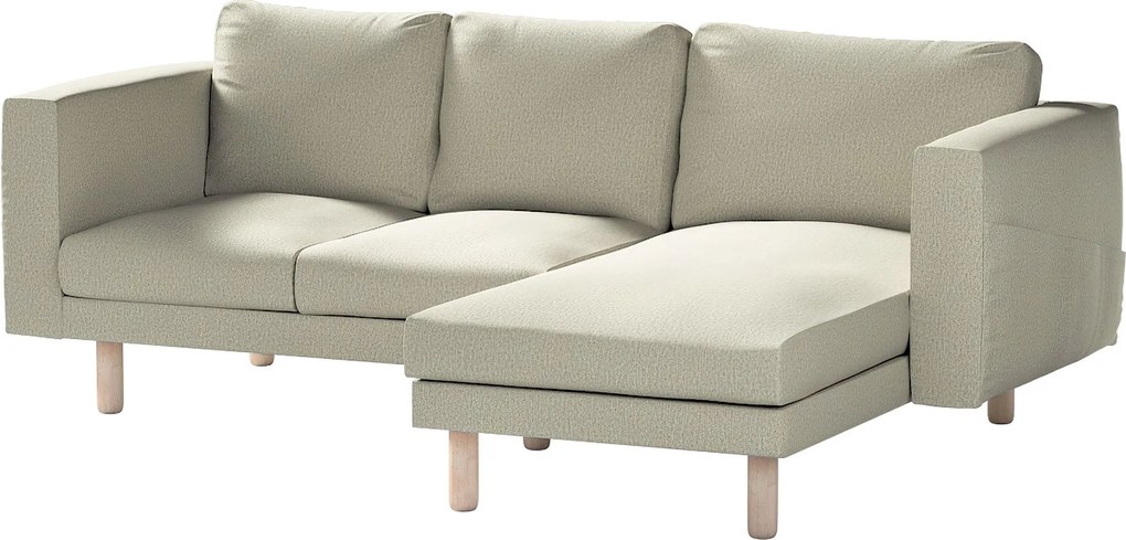 Potah na pohovku IKEA Norsborg 3-místná se šezlongem barva béžová látka pletený vzor