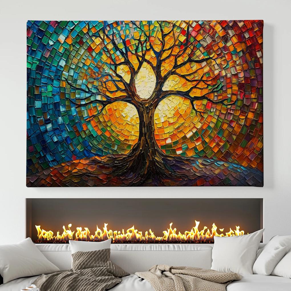 Obraz na plátně - Strom života Kaleidoskop přírody FeelHappy.cz Velikost obrazu: 180 x 120 cm