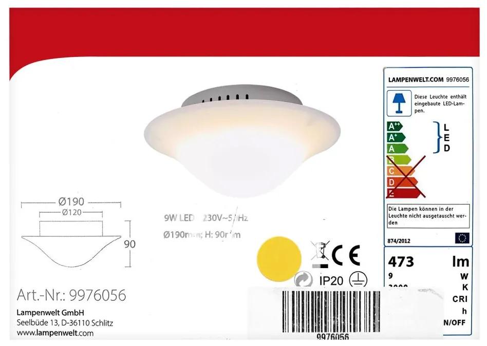 Lampenwelt Lampenwelt - LED Stropní svítidlo LED/9W/230V LW1141