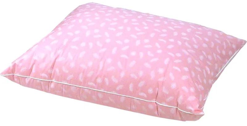 Lina Péřový polštář 40x50 cm růžový s bílými peříčky Obsah prachového peří: 25% prachového peří, zbytek obsahuje kvalitní husí drané peří