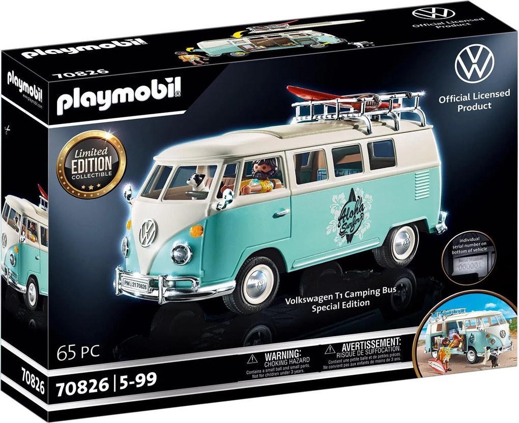 Stavebnice playmobil 70826 volkswagen t1 bulli - speciální edice