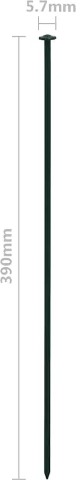 Obloukový zahradní plot 77,3 x 26 cm zelený 146101
