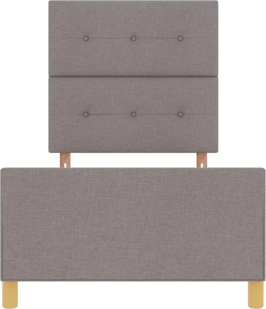 Rám postele s čelo Taupe 90 x 190 cm textil 3344694