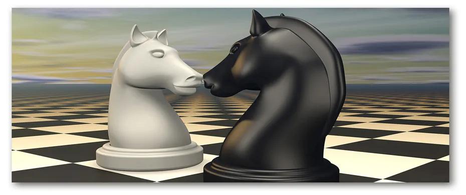 Wallmuralia Foto obraz akrylové sklo Šachy koně 125x50 cm | BIANO