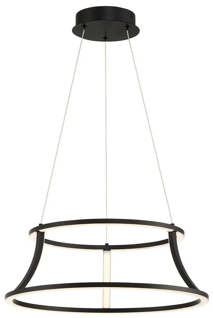 Designový černý lustr EUROfase CADOUX P BK/LED 54W/3000K