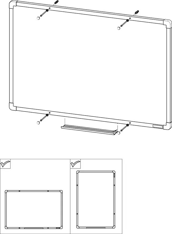 Bílá magnetická popisovací tabule boardOK, 600 x 900 mm, modrý rám