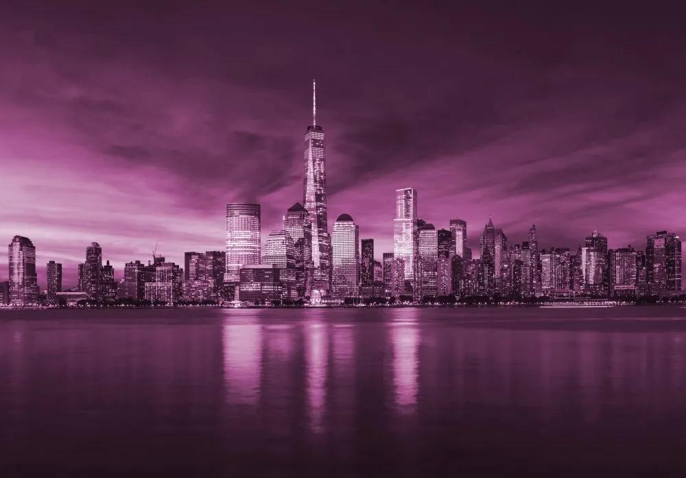 Fototapeta New York City Sunrise In Pink Hladký vinyl 104x70.5