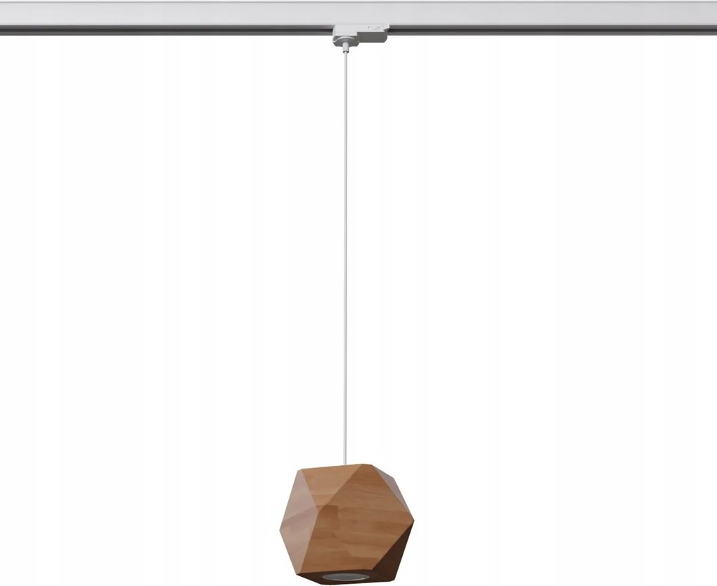 Třífázová závěsná lampa pro kolejnice Woody MYL.00167, dřevěná, bílá