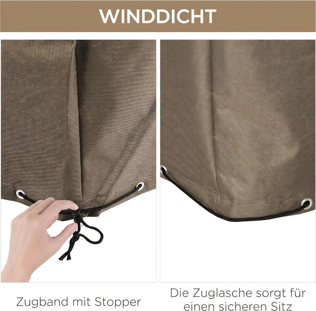 Ochranný kryt na zahradní nábytek Zimní nepromokavý kryt Oxfordský kryt 275 x 205 x 90 cm Béžová barva