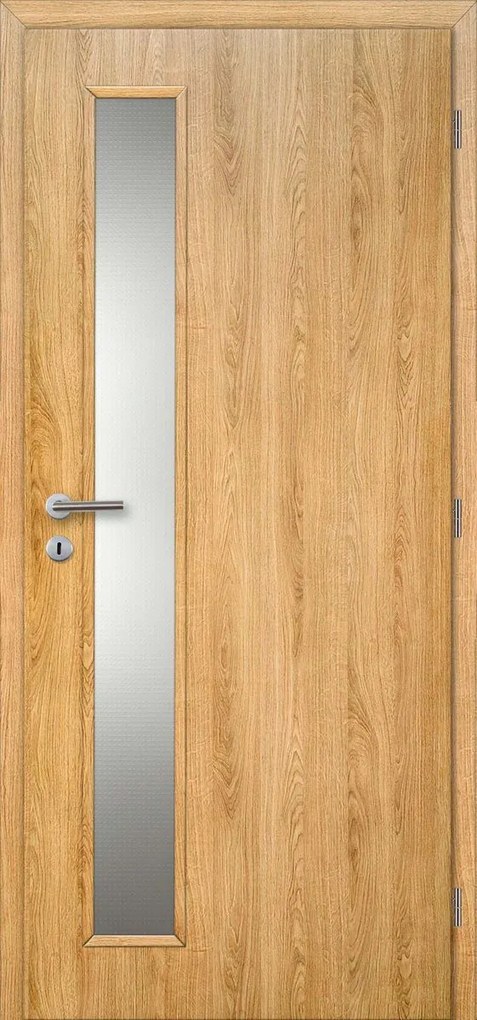 Doornite CPL Interiérové dveře TIKA1 sklo, 80 P, 80 × 197 cm, CPL laminát, pravé, dub Corbridge, prosklené
