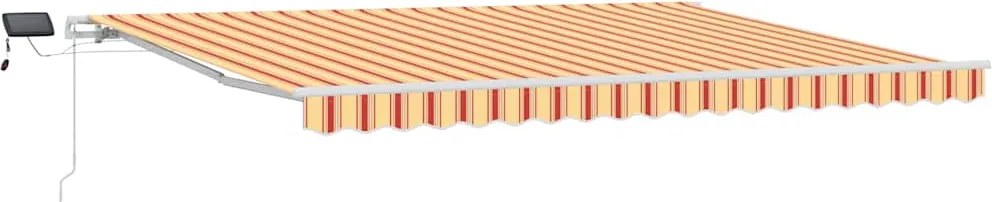 Stahovací markýza Žlutá a oranžová 450 × 300 cm Látka a hliník 3330900