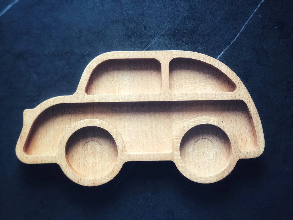 Dřevomuška Dřevěná miska autíčko, Typ balení: Bez dárkového balení, Možnost gravírování: S gravírováním
