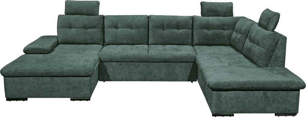 XXXLutz SEDACÍ SOUPRAVA, textil, tmavě zelená Livetastic - Sedací soupravy - 002220057607