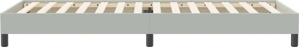 Postel Box Spring bez matrace světle šedá 100x220 cm samet 3315861