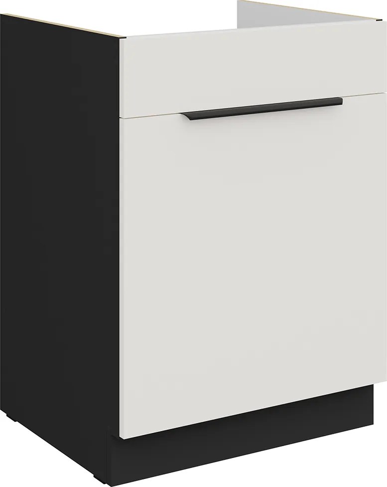 ARIA wb | dolní skříňka 60 ZL 1S dřezová | 60 cm | PREMIUM BOX | černá/bílá