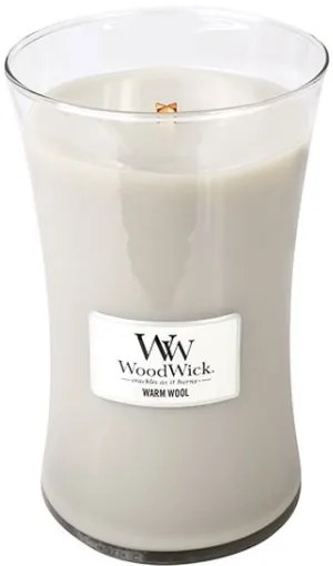Vonná svíčka WoodWick - Warm Wool 275g/55 - 65 hod