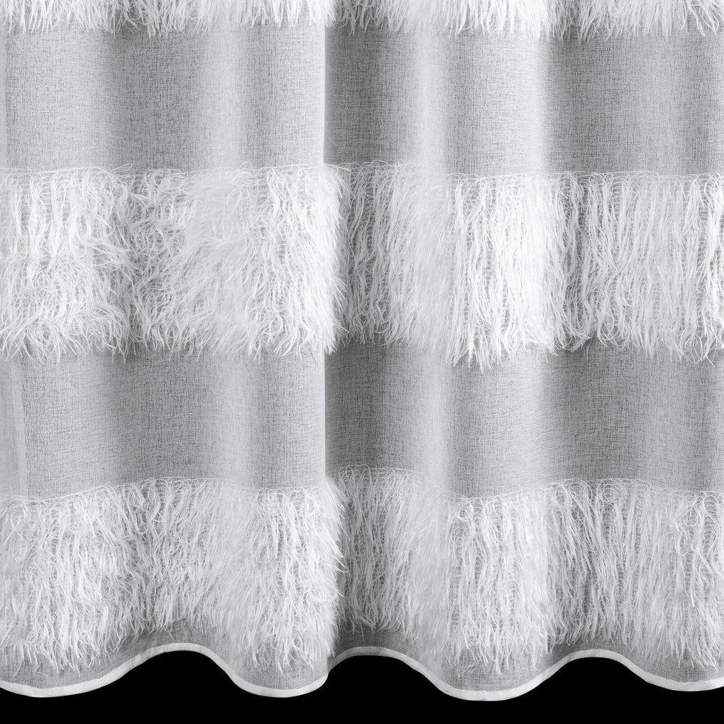 ZÁCLONA NA KROUŽCÍCH MARGARET1 140X250 CM BÍLÁ