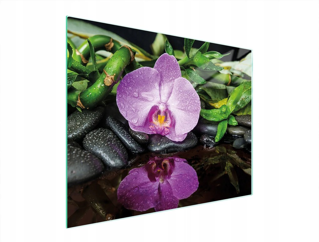 Skleněná Krájecí Deska 52x40 Orchidej Tvrzené Sklo