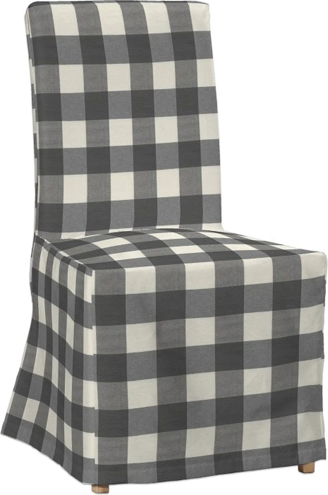 Potah na židli IKEA Henriksdal, dlouhý barva šedá látka vzorované