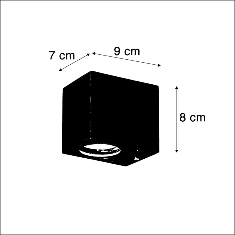 Sada 2 moderních nástěnných lamp černých IP44 - Baleno