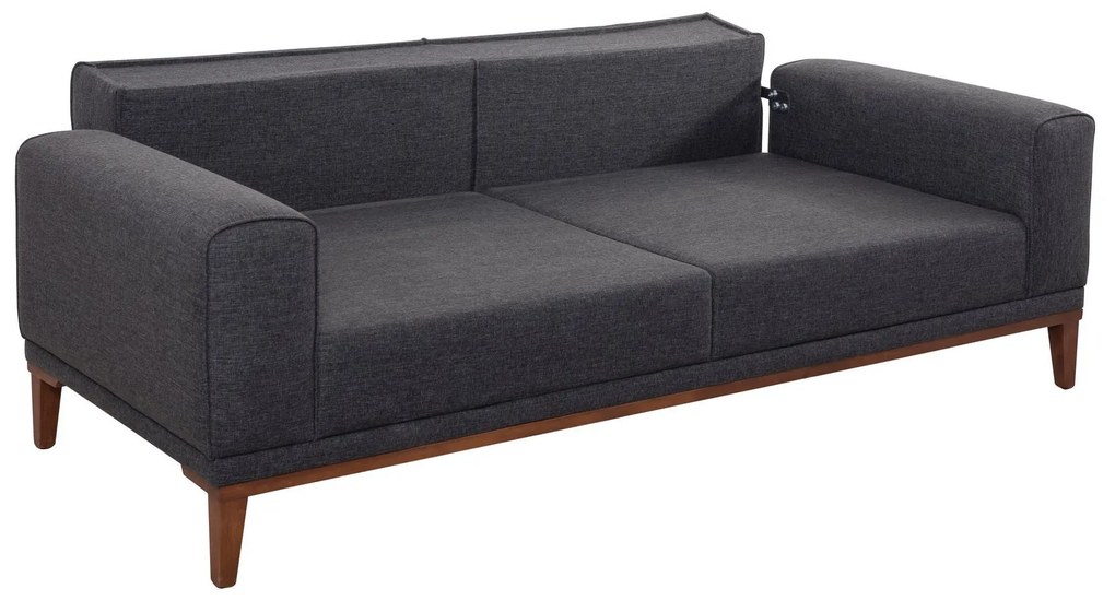 Hanah Home Pohovka LIONES s odkládacím stolkem antracitová 223 cm