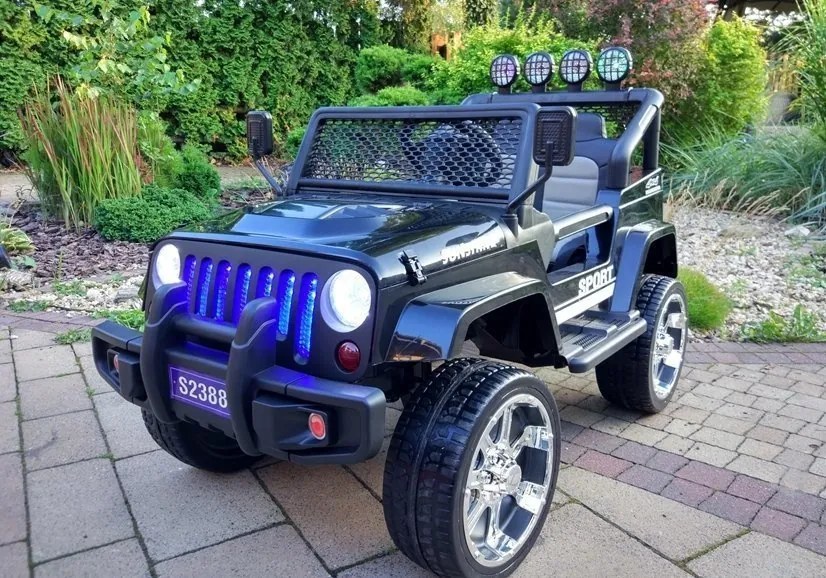LEAN CARS Elektrické autíčko Jeep S2388 černé 4x45W