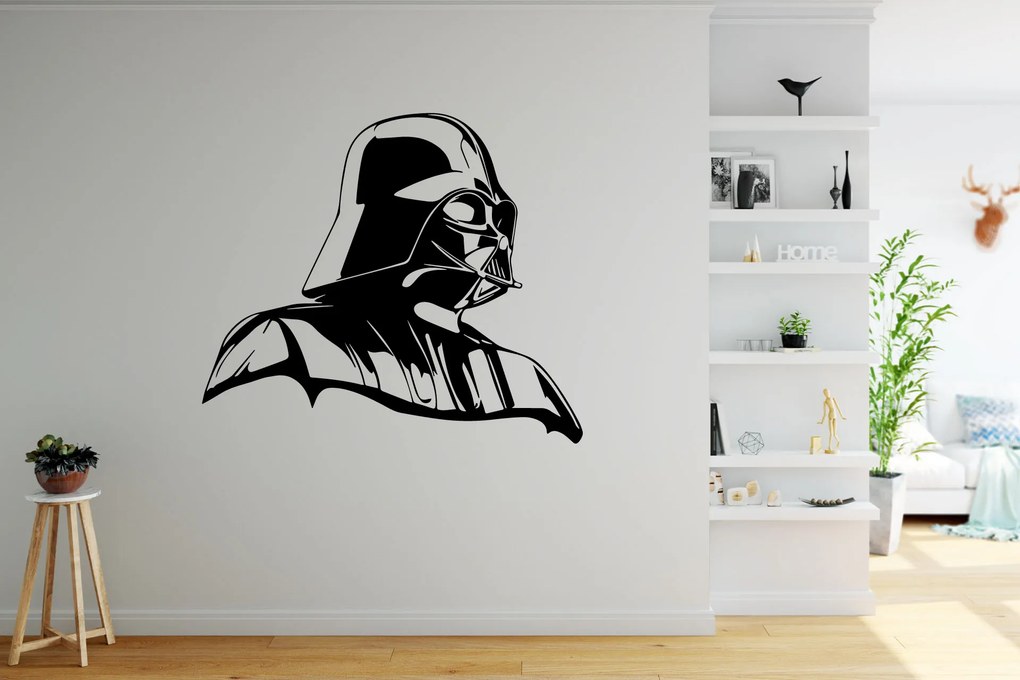 Lepy.cz Samolepka na zeď Star Wars - Darth Vader Velikost (šířka x výška): 50x43cm, Barevná varianta: Karafiátová růžová