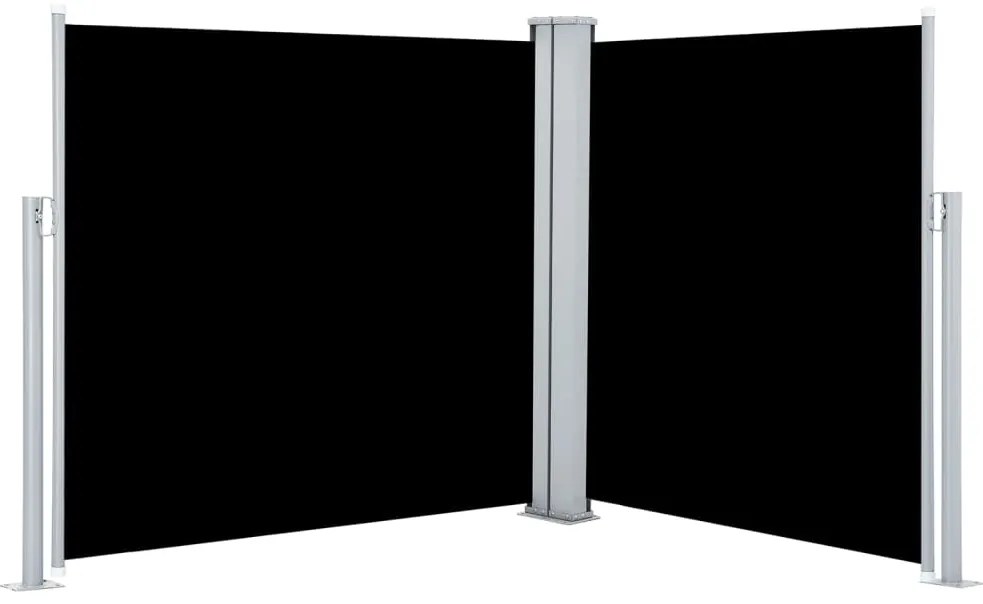 Zatahovací boční markýza / zástěna černá 100 x 600 cm - Default Title